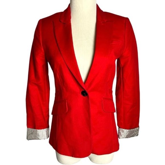 Mango | Jackets & Coats | Mngmango Red Suit One Button Structured ...